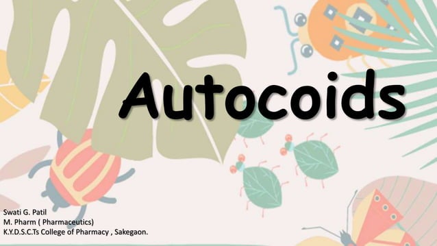 Autocoids.pptx | Allergies | Diseases and Conditions