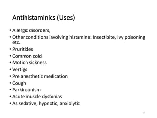 Autocoids Antihistaminics Neural pharmacology | PDF