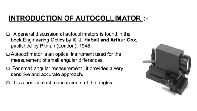 Autocollimator | PPTX