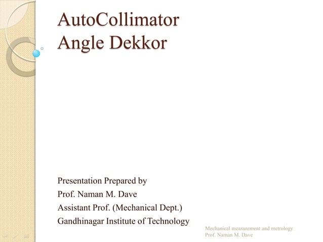 Auto collimator angle dekkor | PDF | Physics | Science