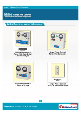 Nidee Pumps & Controls, Pune, Electrical Control Panels | PDF