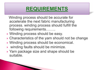 Auto cone winding machine | PPTX
