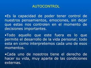 Autocontrol. | PPT
