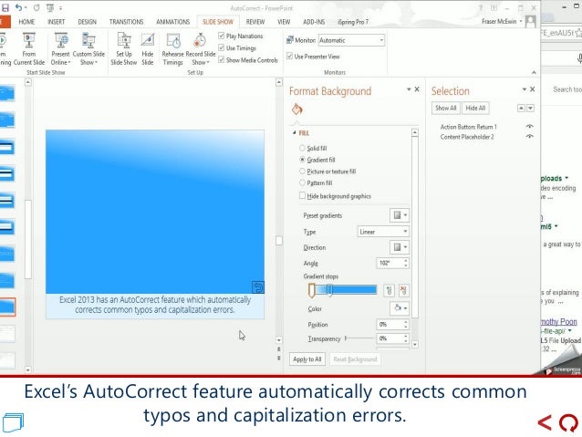 AutoCorrect - Excel 2013 Tutorial