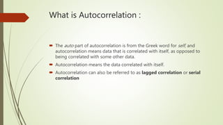 Autocorrelation | PPTX