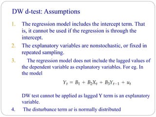 Autocorrelation- Detection- part 1- Durbin-Watson d test | PPT