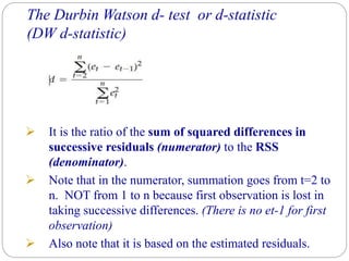 Autocorrelation- Detection- part 1- Durbin-Watson d test | PPT