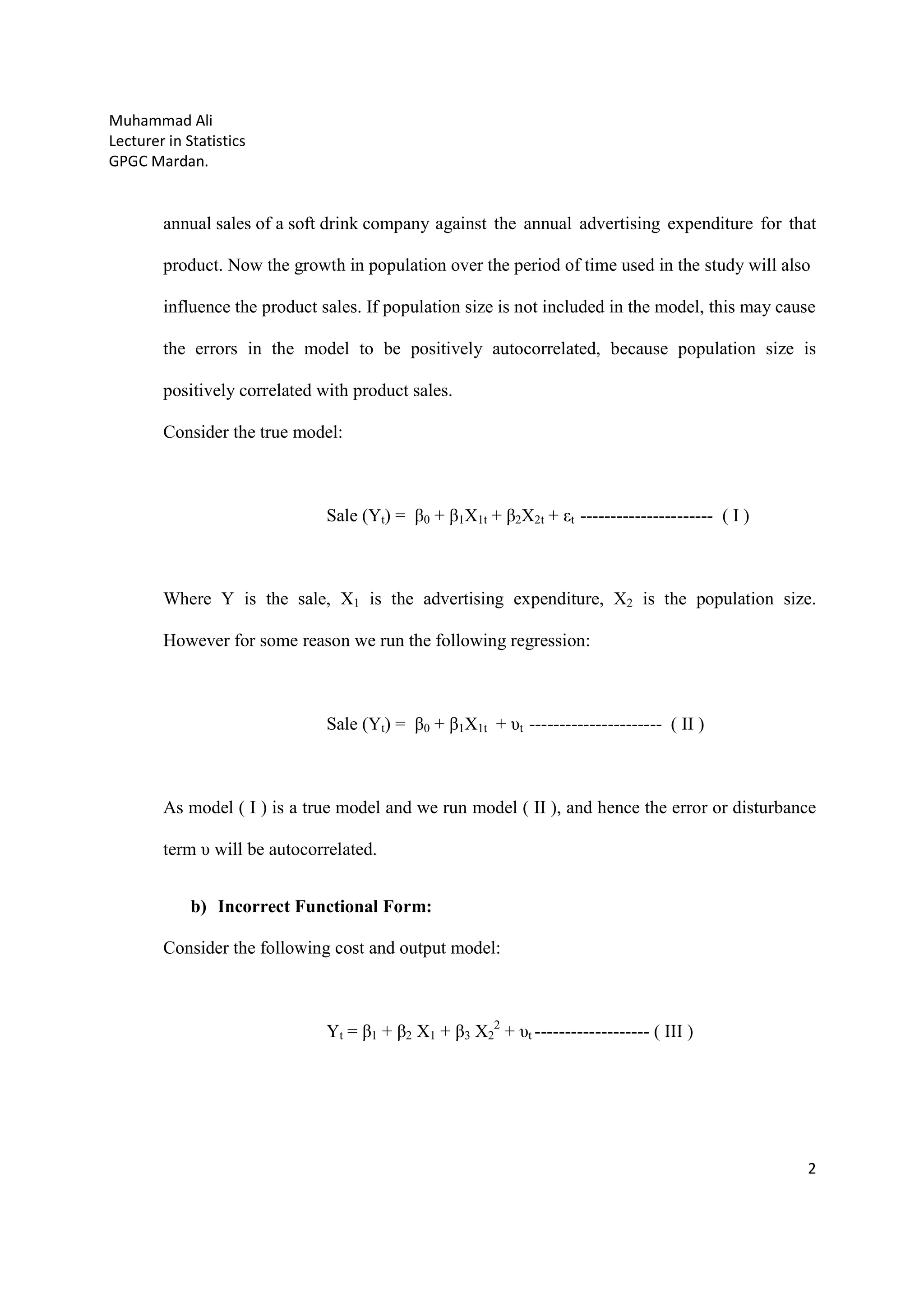 Ali, Redescending M-estimator | PDF