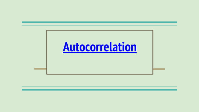 Autocorrelation (1) | PDF