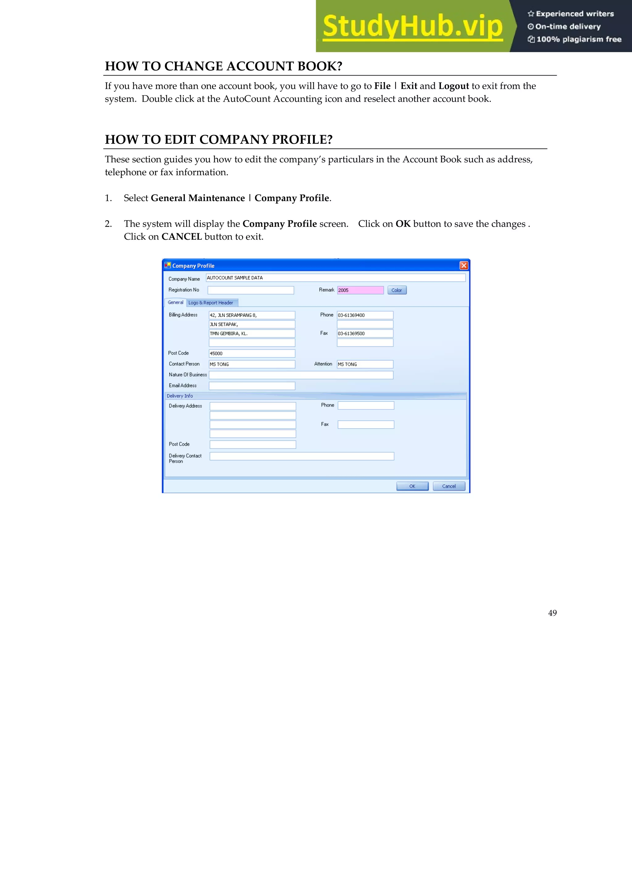 AutoCount Accounting User Manual | PDF