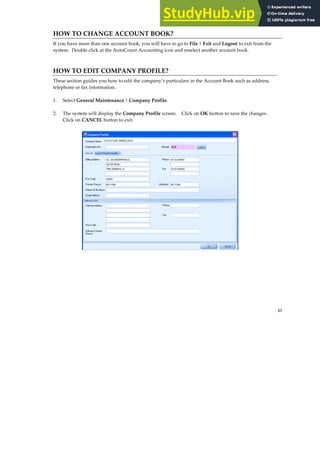 AutoCount Accounting User Manual | PDF