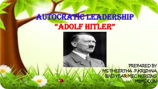 Autocratic leadership style | PDF