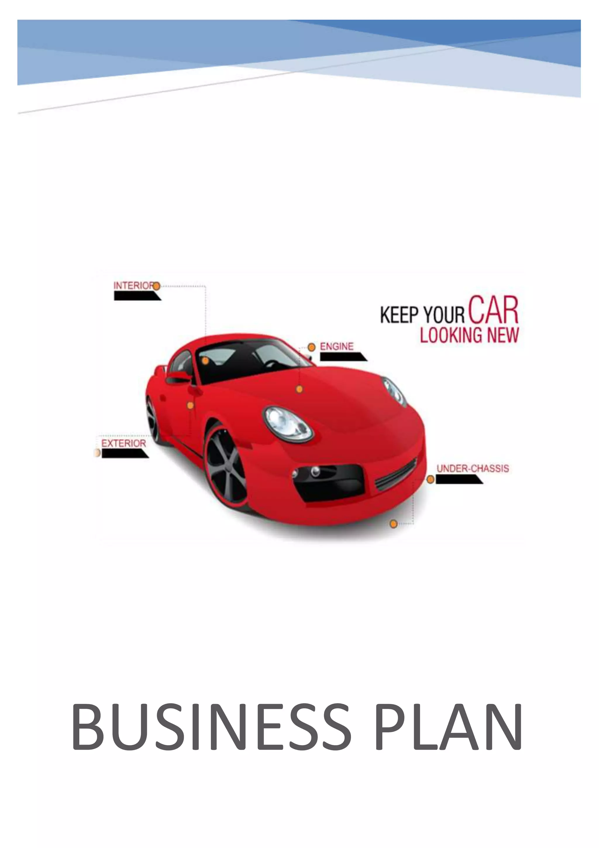 Business Plan for Car Wash - Auto dazzle | DOCX