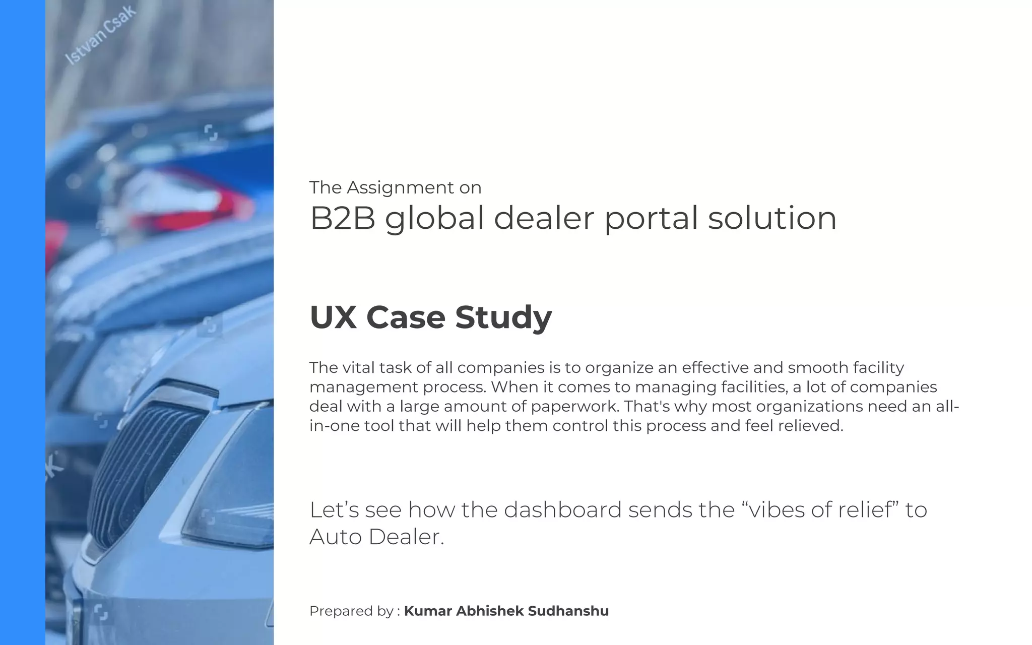 UX Case Study | Auto Dealer Portal | PPT