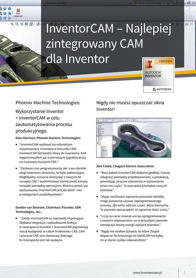 System CAM inventorcam dla Autodesk inventor | PDF