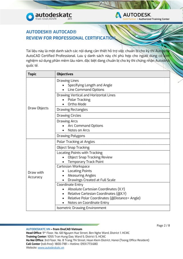 Autodesk AutoCAD Review for Autodesk Certified Professional | PDF