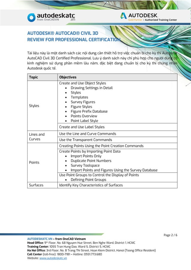 Autodesk Civil 3d Review For Autodesk Certified Professional Pdf 