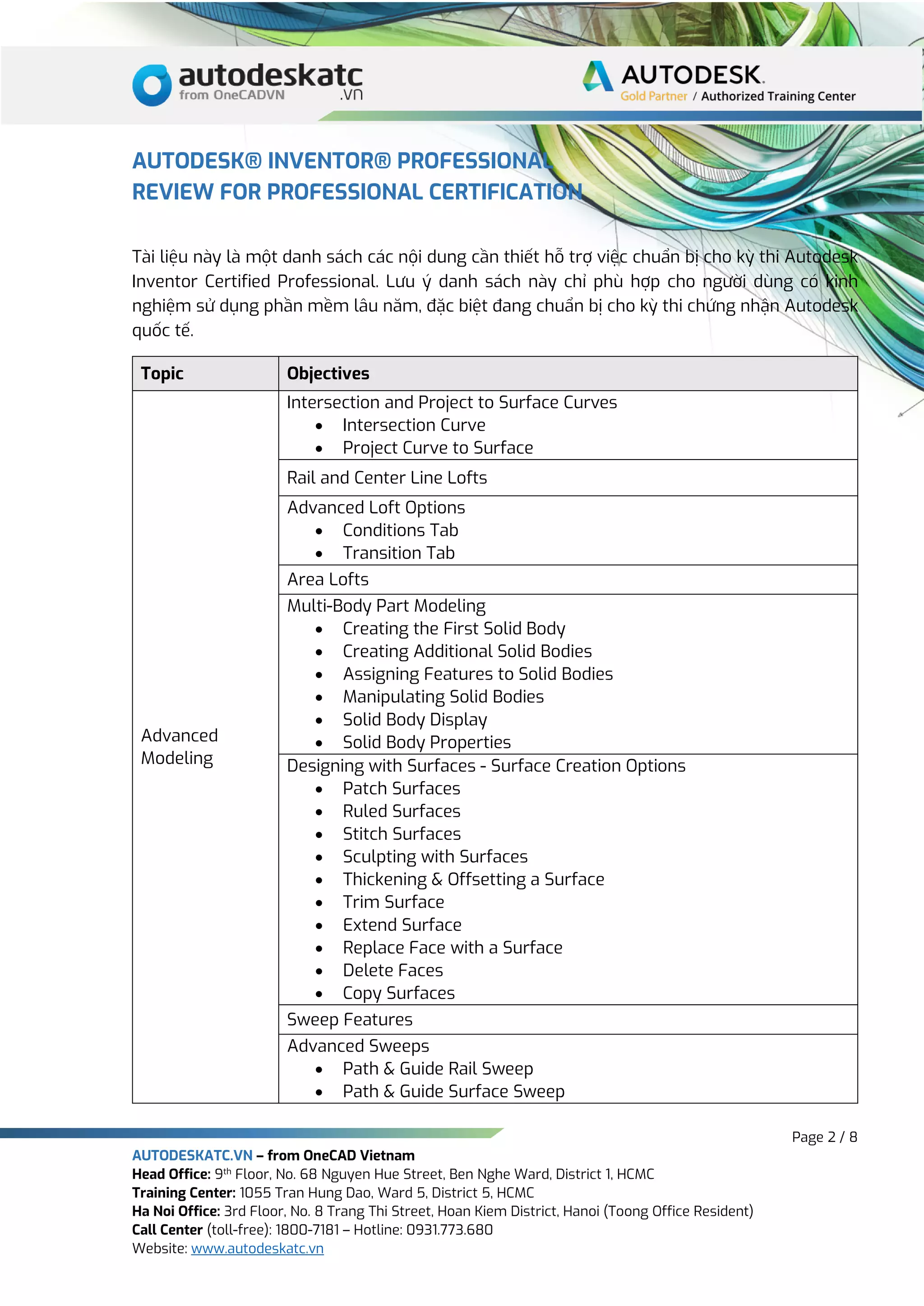 Autodesk Inventor Review for Autodesk Certified Professional | PDF