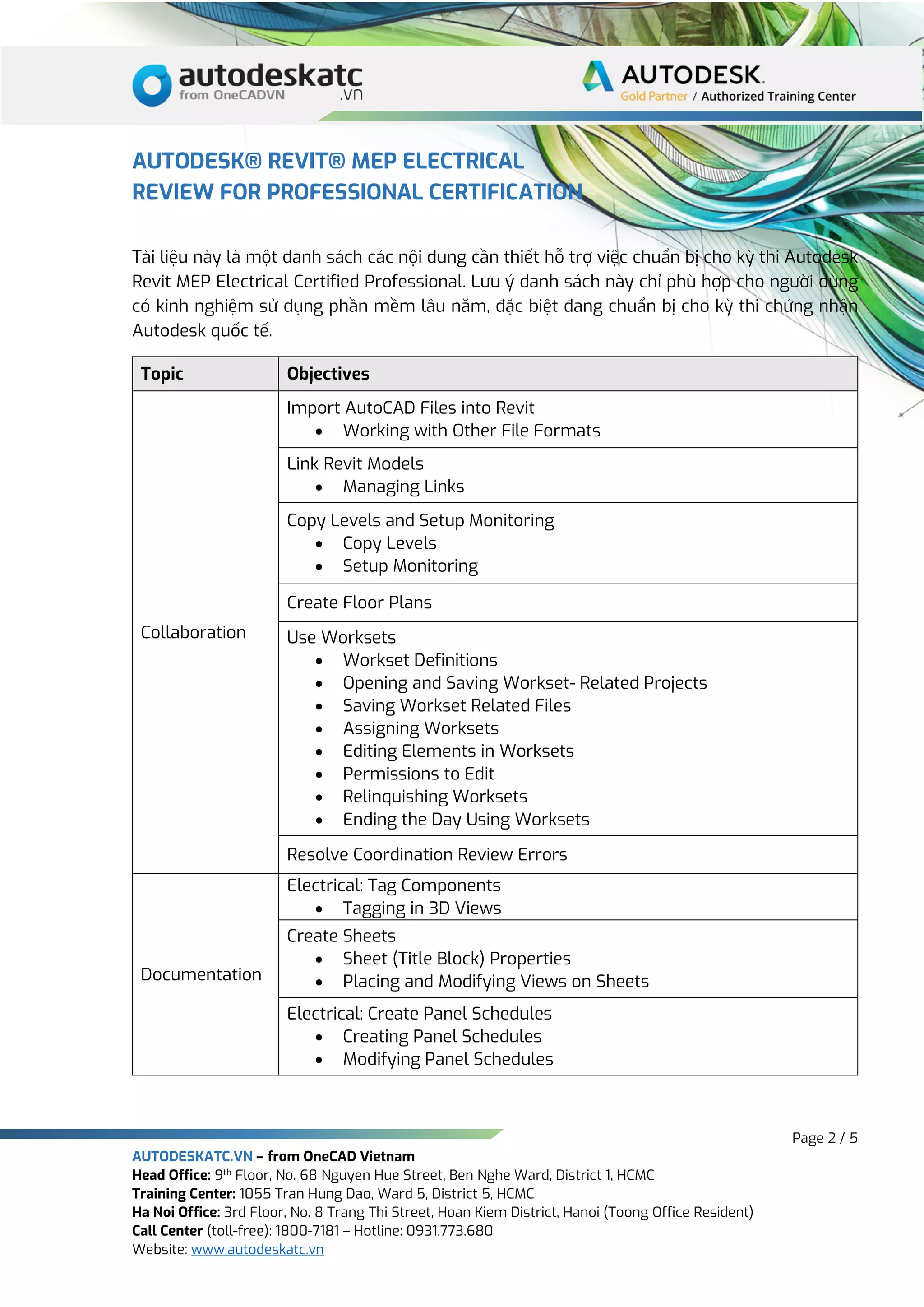 Autodesk Revit MEP Electrical Review for Autodesk Certified ...