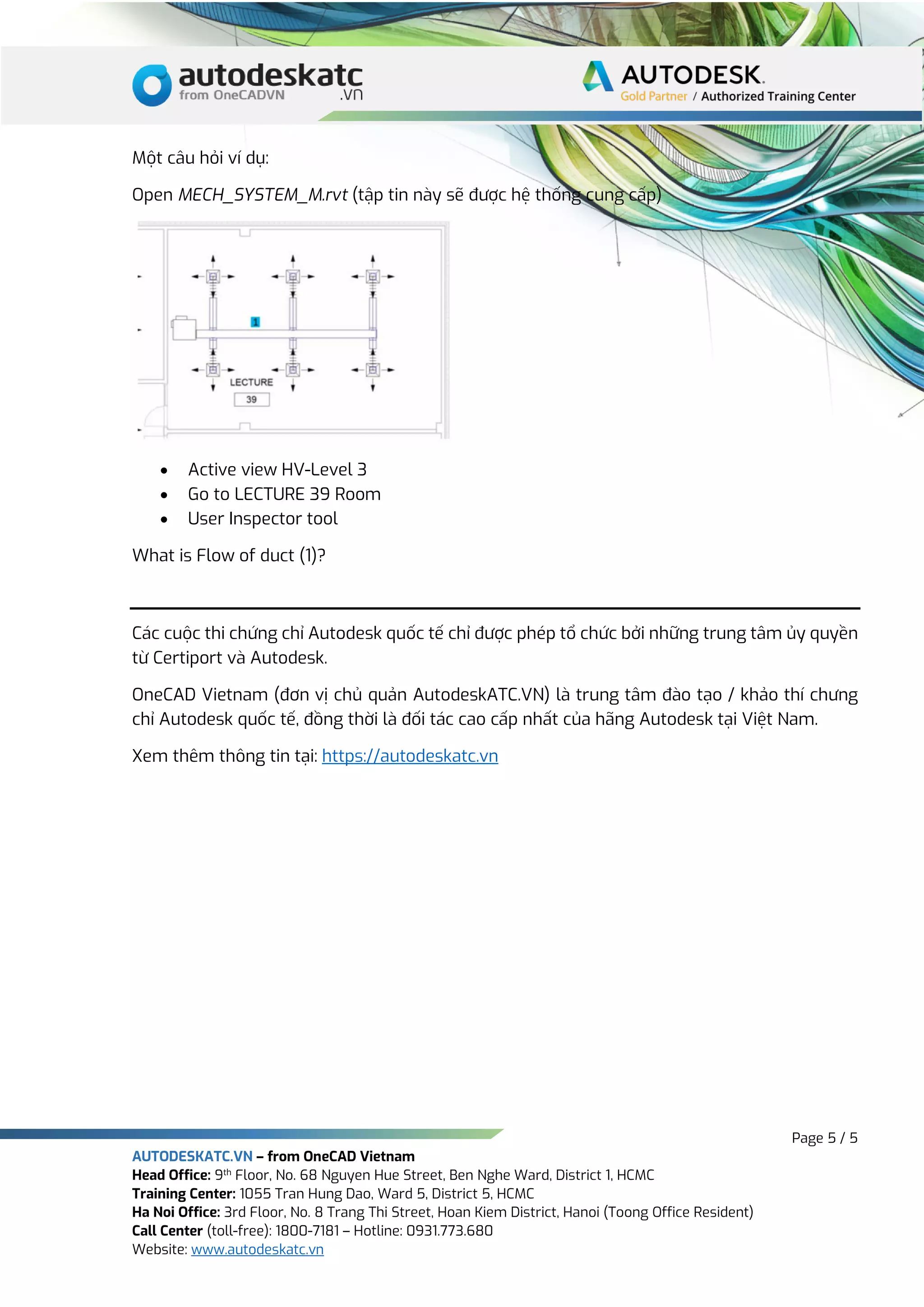 Autodesk Revit MEP Mechanical Review for Autodesk Certified ...