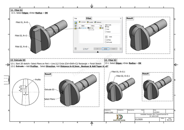 Autodesk Inventor 2021 Tutorial E1pdf 3 D Graphics Computer