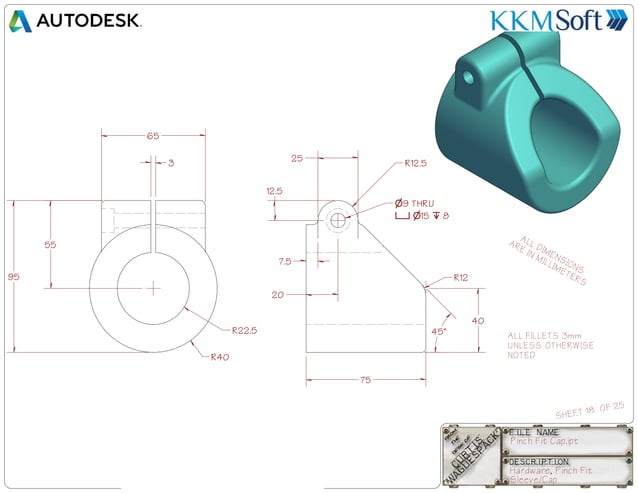 Autodesk inventor practice part drawings | PDF