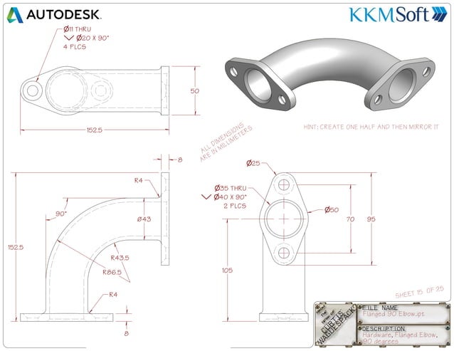 Autodesk inventor practice part drawings | PPT