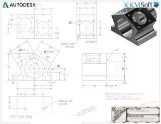 Autodesk inventor practice part drawings | PPT