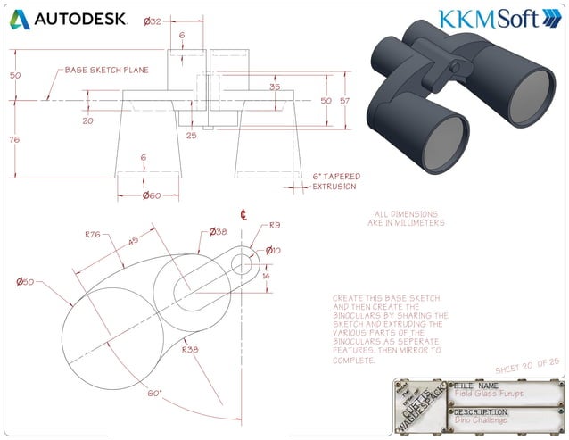 Autodesk inventor practice part drawings | PPT