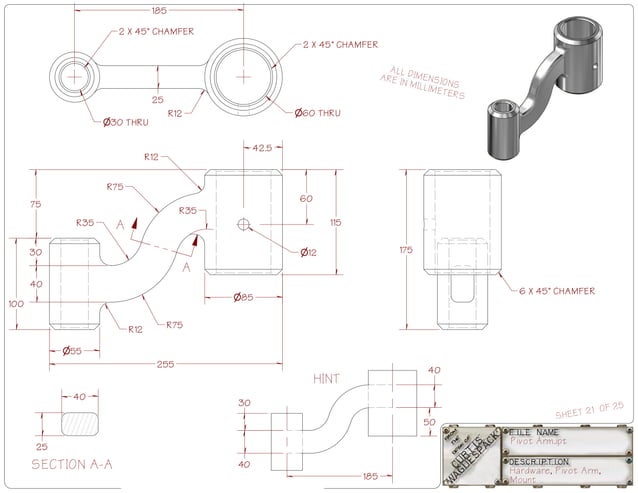 Autodesk inventor practice part drawings | PPT