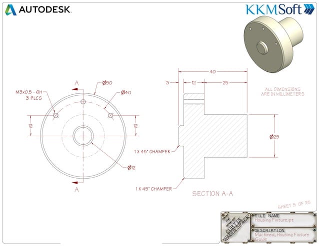 Autodesk inventor practice part drawings | PPT
