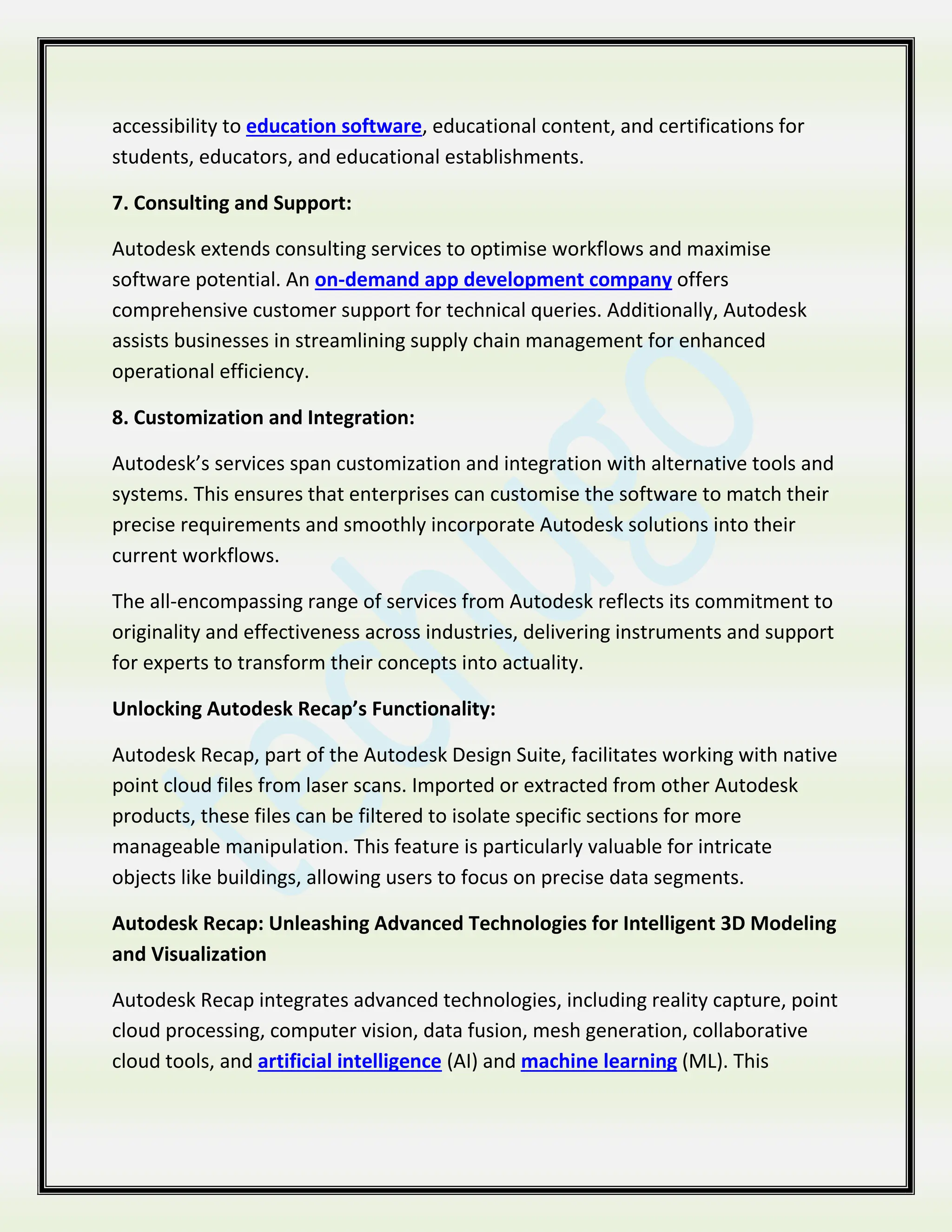 Autodesk Recap Empowering Businesses with 3D Modelling | PDF