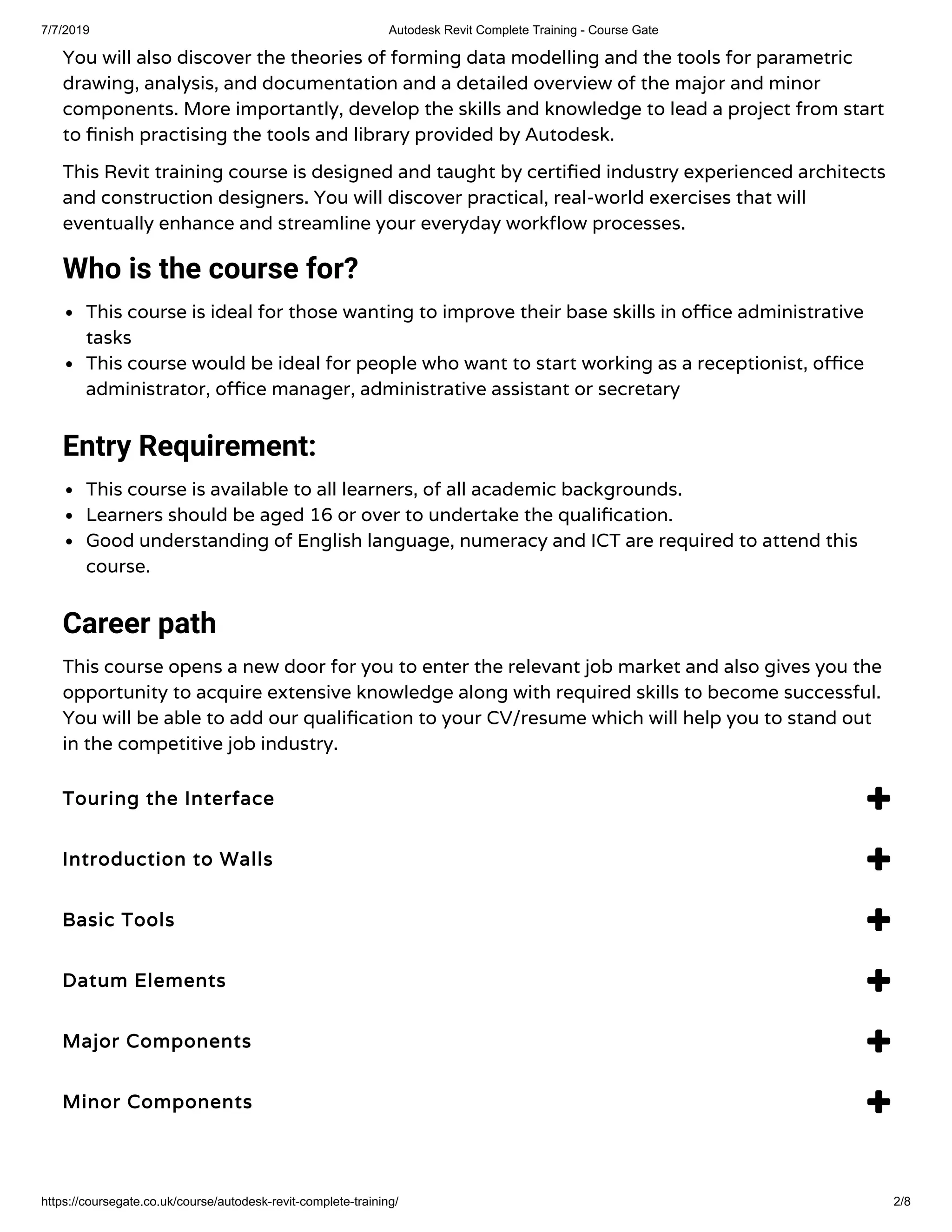Autodesk Revit Complete Training - Course Gate | PDF | Technology ...