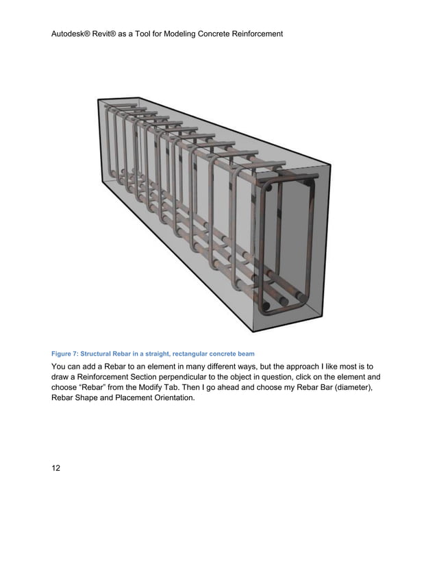 Autodesk revit structuretool for-modeling-concrete-reinforcement | PDF