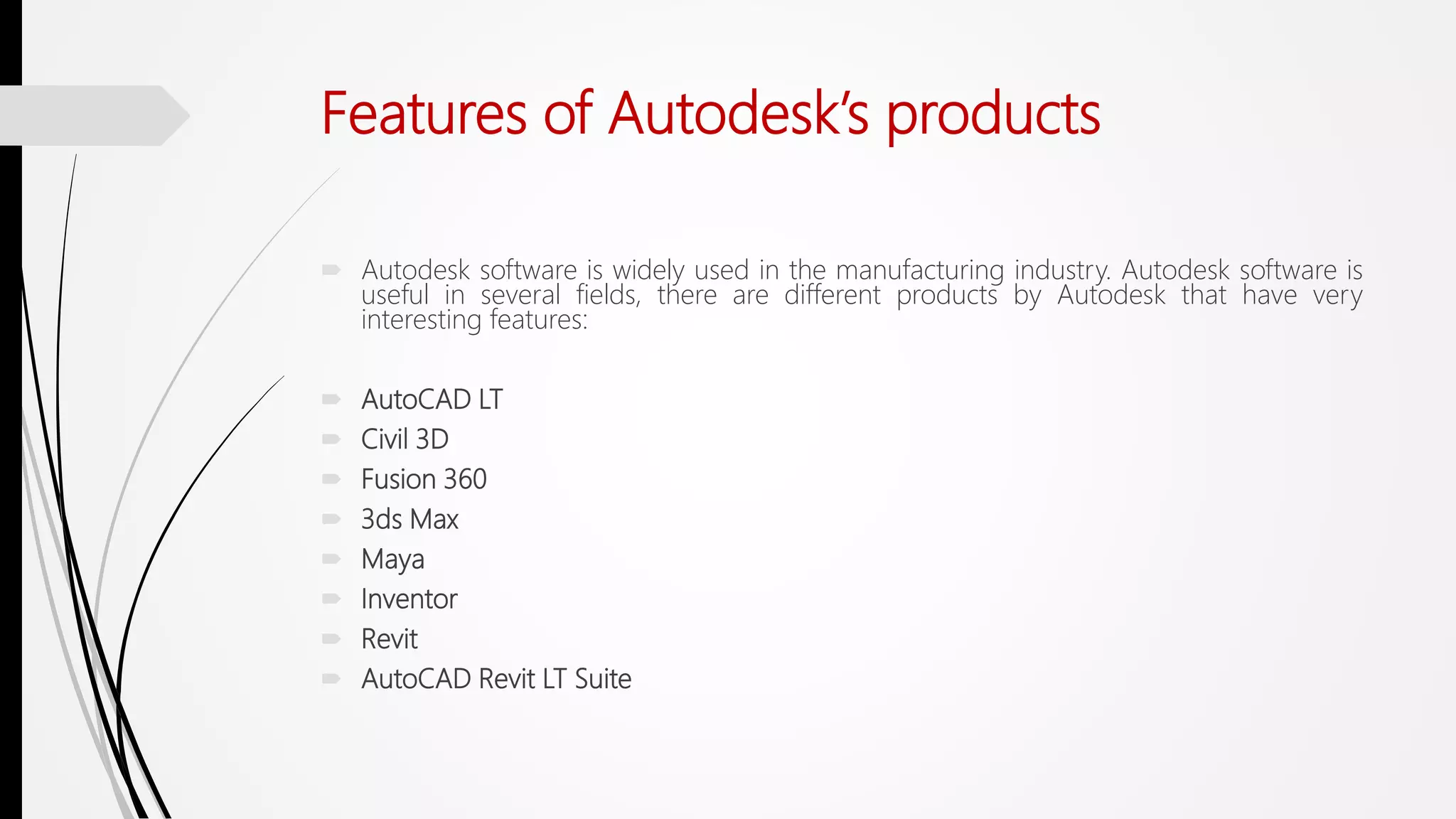 Features of Autodesk’s products | PPT