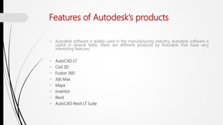 Features of Autodesk’s products | PPT
