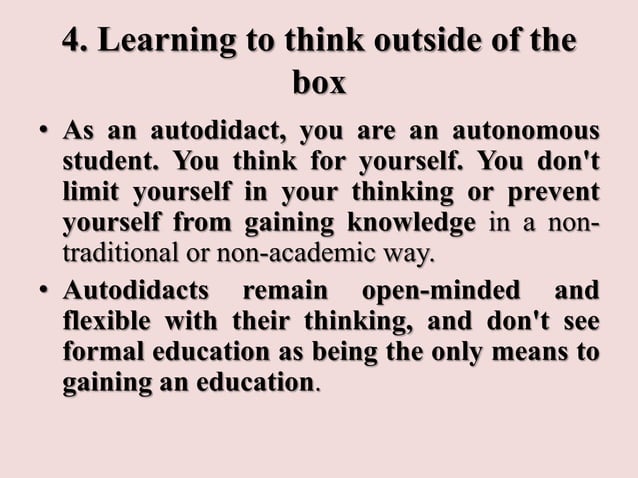 Autodidacticism | PPT