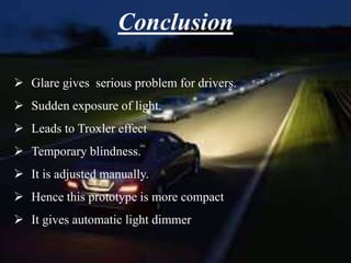Auto dimming of vehicile of headlight | PPTX