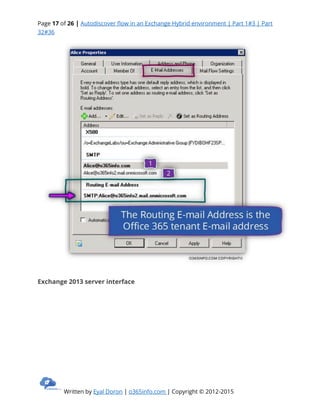 Autodiscover flow in an exchange hybrid environment part 1#3 part 32#36 ...