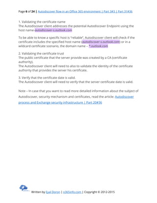 Autodiscover flow in an office 365 environment part 3#3 part 31#36 | PDF