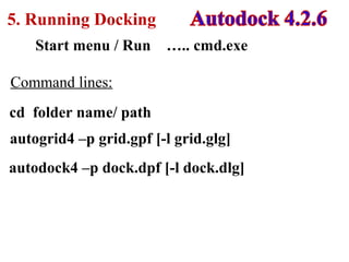 Molecular Docking using Autodock 4.2.6 | PPT