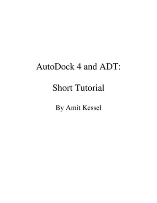 Autodock4 Procedure | PDF