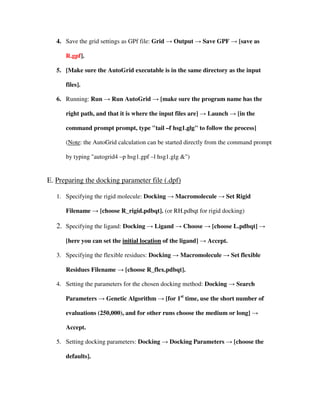 Autodock4 Procedure | PDF
