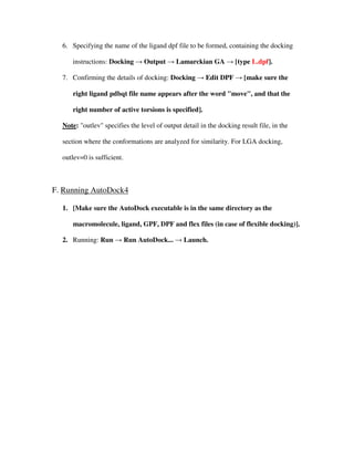 Autodock4 Procedure | PDF
