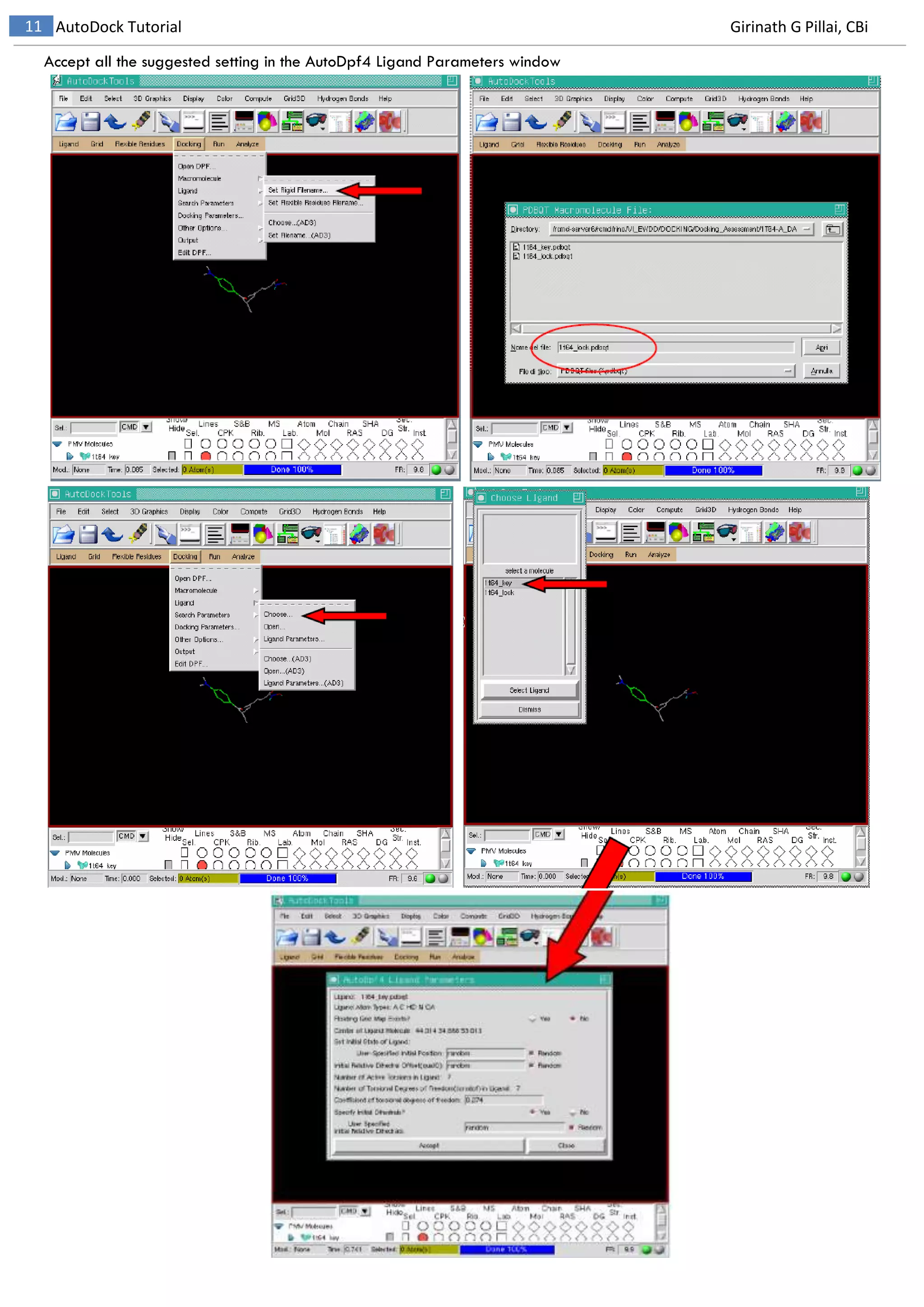 Autodock Made Easy with MGL Tools - Molecular Docking | PDF | Chemistry | Science