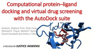 Autodock review ppt | PPTX | Operating Systems | Computer Software and Applications