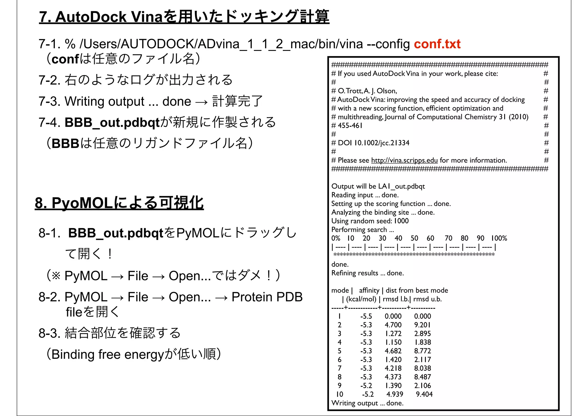 AutoDock_vina_japanese_ver.1.0 | PDF