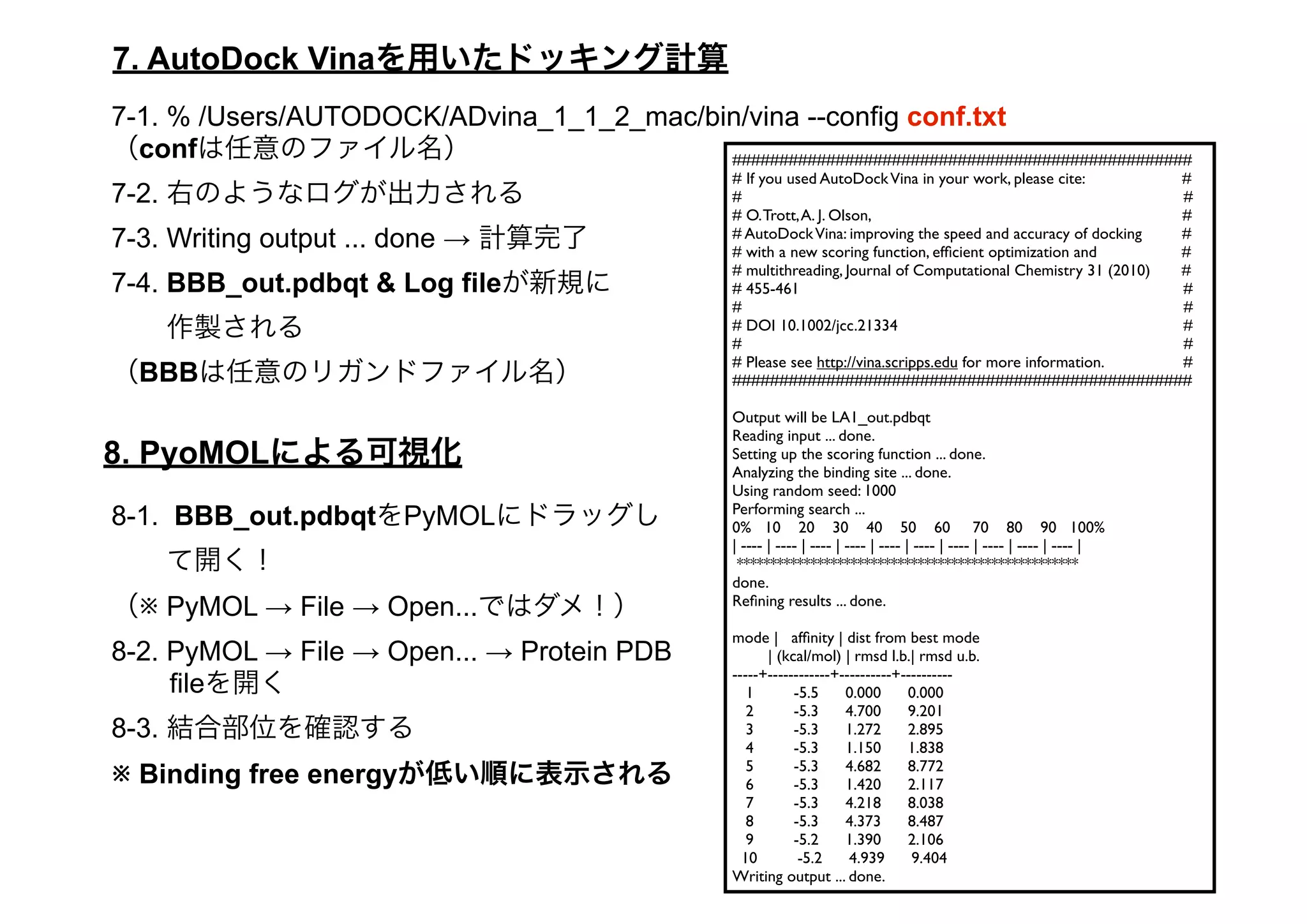 AutoDock_vina_japanese_ver.2.0 | PDF