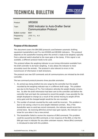 Auto drafterprotocol xr-3000 Tru-test | PDF | Technology & Computing