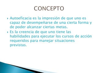 Autoeficiencia | PPTX